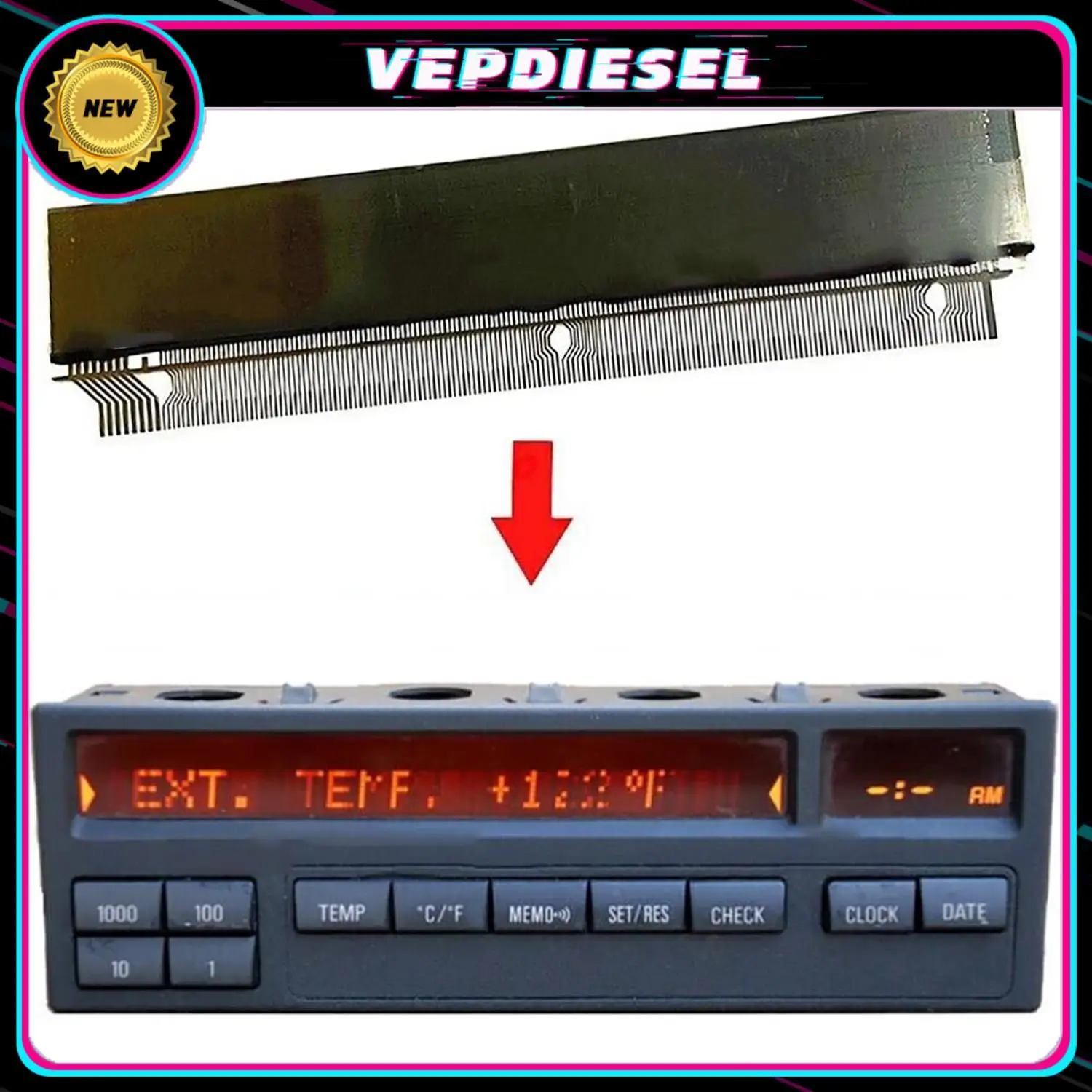 1pcs-New-Screen-Computer-OBC-LCD-Display-With-Cable-For-BMW-E36-3 ...
