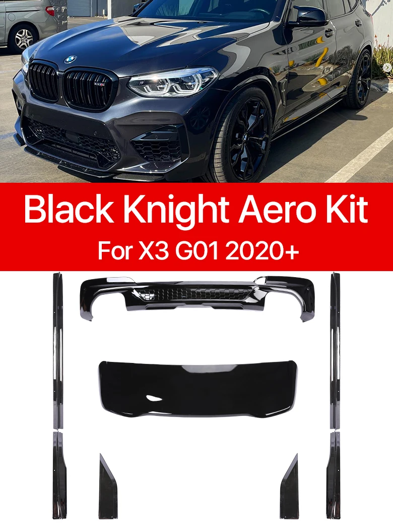 M Sport Glossy Black AeroKit Rear Spoiler Bumper Diffuser Lip Side ...