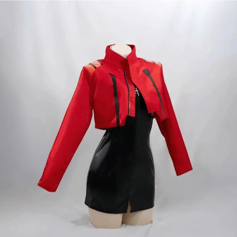 Anime-EVA-Katsuragi-Misato-Cosplay-Costume-Red-Jacket-Dress-Uniform ...