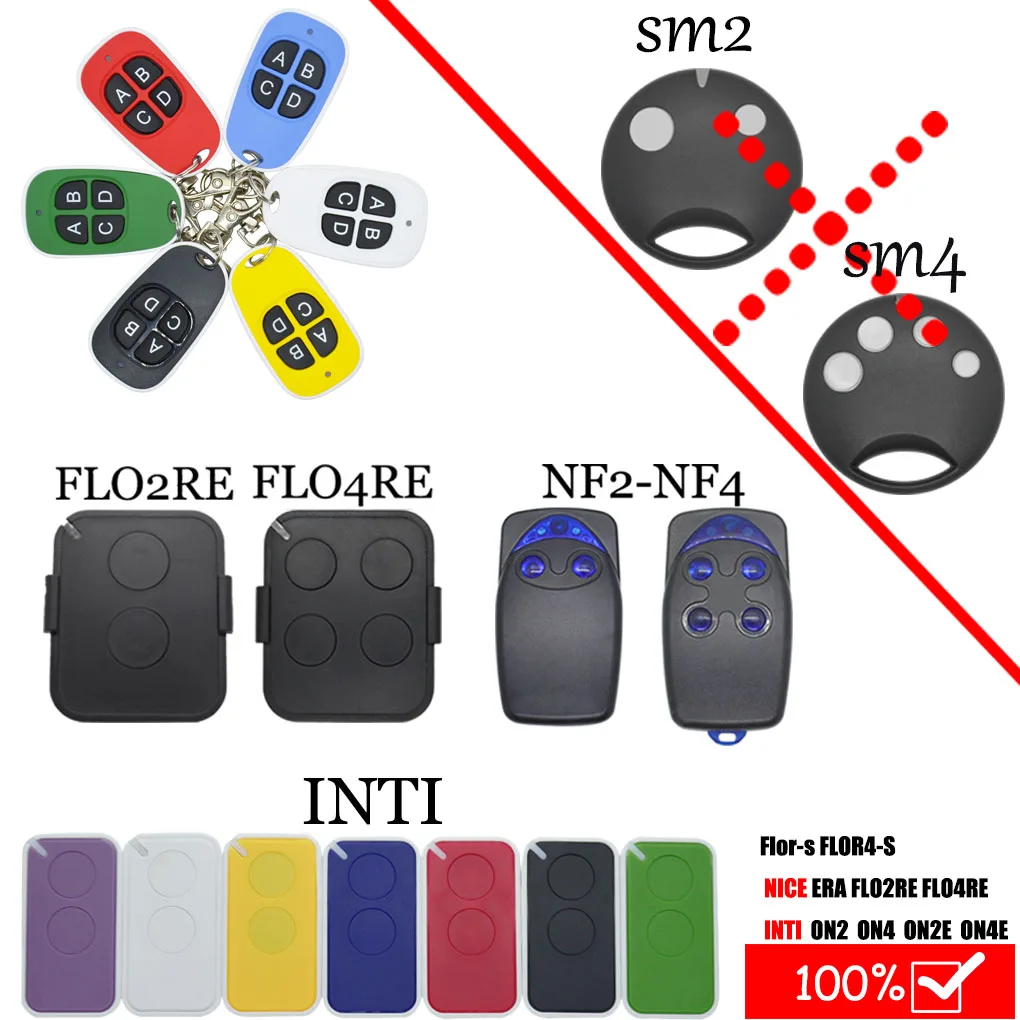 FLORS-FLO2RS-FLO4RS-FLO2RE-FLO4RE-ERA-ONE-INTI-433-92MHz-100-universal-Remote-Control-Garage ...