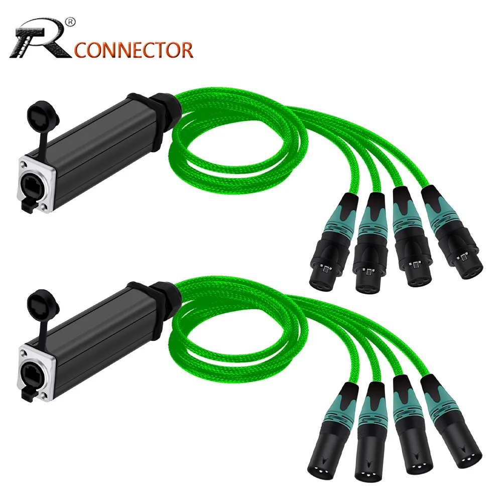 RJ45 Female to Audio 4 Channel 3Pins XLR Male/Female Connector Multi ...