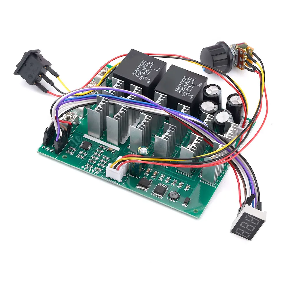 DC 10-55V Brushed Motor Speed Controller 60A Electric 15KHz PWM Speed ...