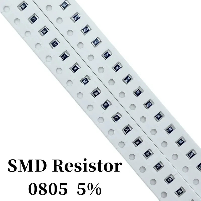 100pcs 0805 5% 1/8W SMD chip resistor 0R ~ 10M 1R 10R 100R 220R 330R ...