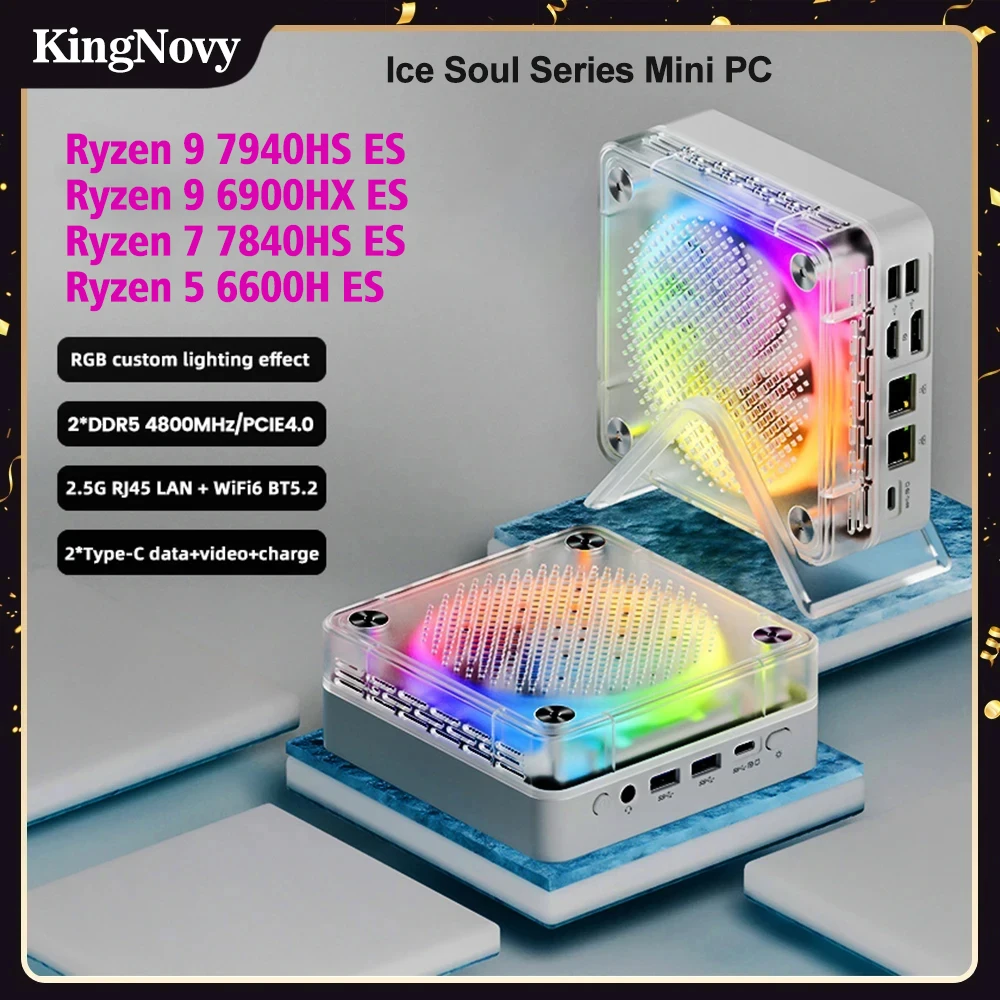 Mini-PC-Ice-Soul-Series-AMD-Ryzen-9-7940HS-ES-R7-7840HS-RGB-Light-DDR5 ...