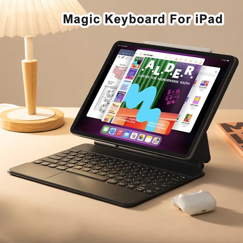 Magic-Keyboard-For-iPad-Pro-12-9-11inch-Bluetooth-Keyboard-Case-For ...
