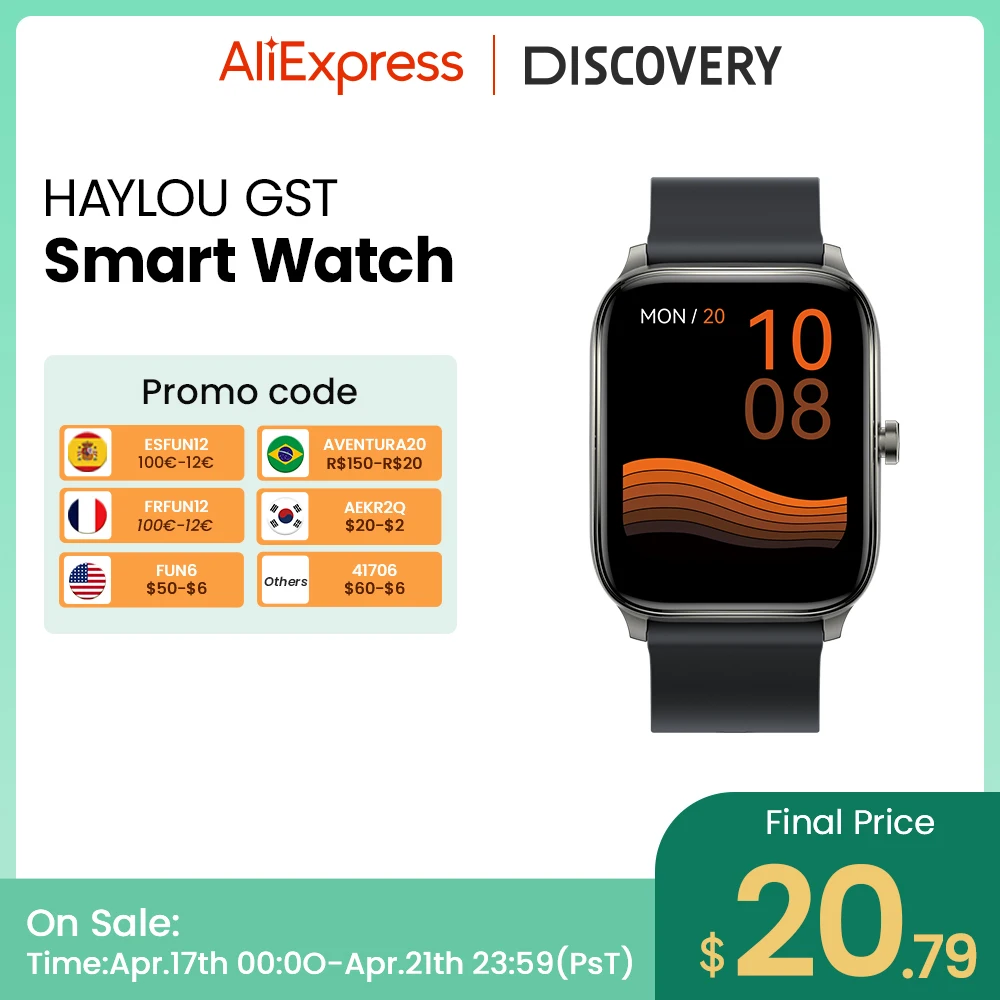HAYLOU GST Smart Watch Men - ElCuponeador