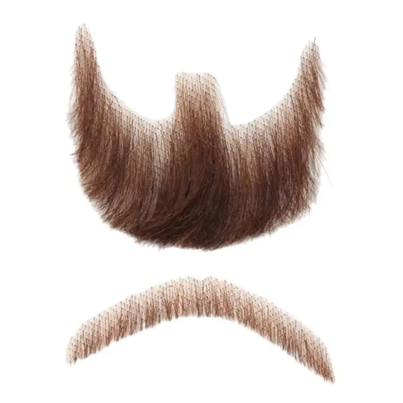 False Beard False Mustache Natural Looking Human Hair False Beard ...