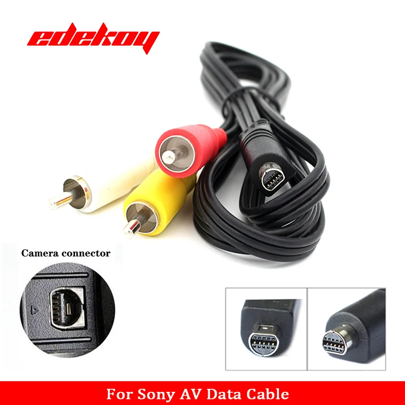 1.2m VMC-15FS RCA to 10Pin for Sony Port A/V Adapter Cable camera data ...