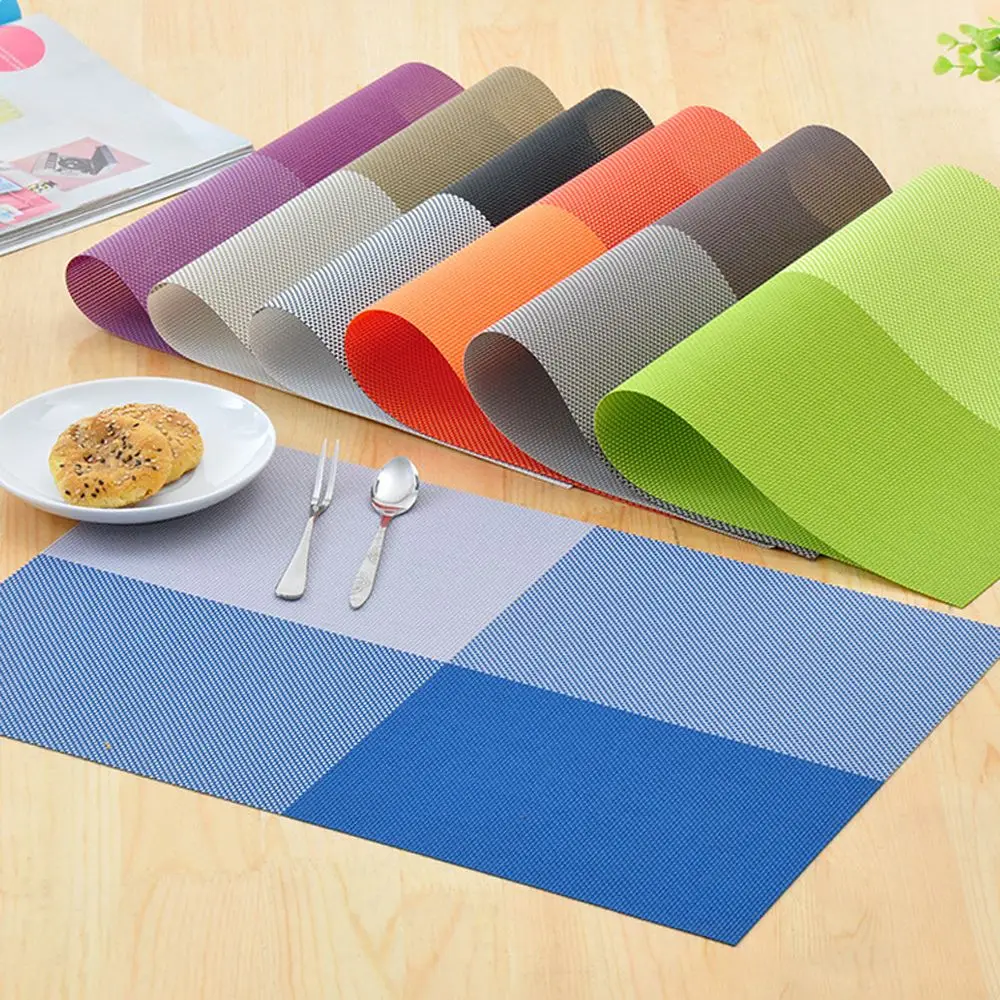 30 40cm Rectangle Dining Table Placemat Pvc Insulation Pad Non Slip