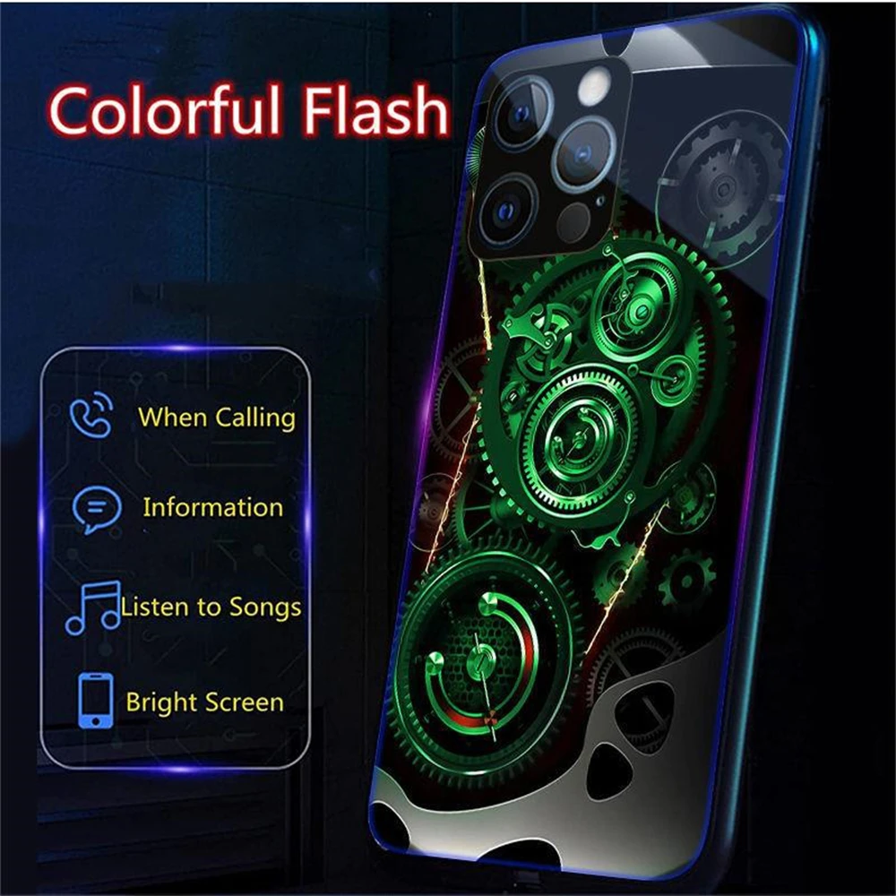 2024-Luxury-Mechanical-Style-LED-Light-Glow-Luminous-Phone-Case-Back ...