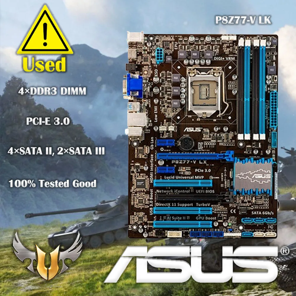 Asus P8Z77-V LK Desktop Motherboard Z77 Socket LGA 1155 i3 i5 i7 DDR3 32G ATX Original motherboards