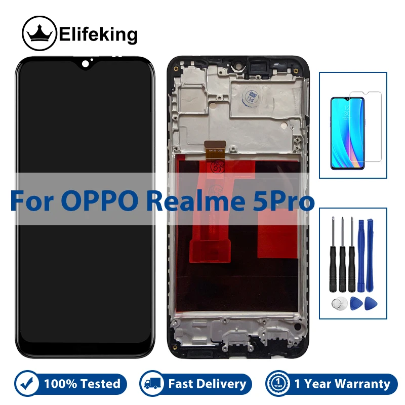 6.3 " Lcd For Oppo Realme 5 Pro Rmx1971 Display Touch Panel Screen ...