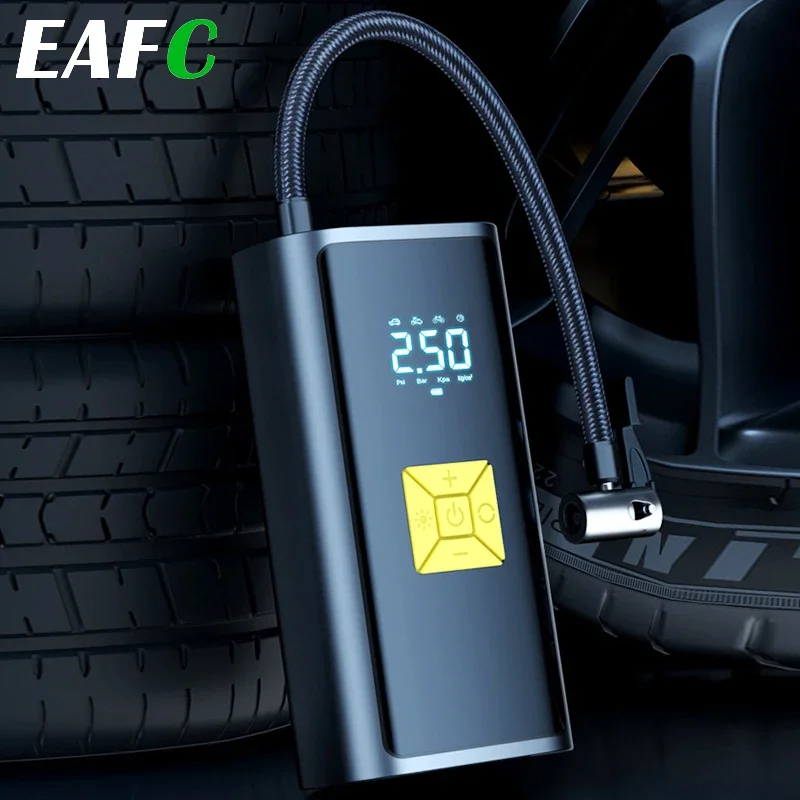 EAFC Tire Inflator 6000mAh Wireless/Wired Electric Portable Car Air ...