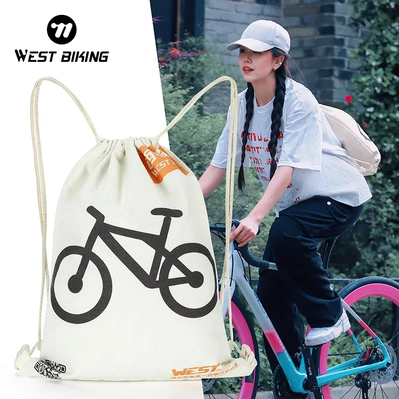 WEST-BIKING-Drawstring-Backpack-Lightweight-Bike-Helmet-Storage-Bag-Wear-resistance-Travel ...