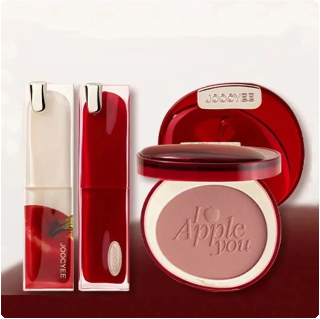 Joocyee-I-Apple-You-Collection-Lipsticks-Blush-Highlighter-Setting-Powder-Multi-Color-Blush ...