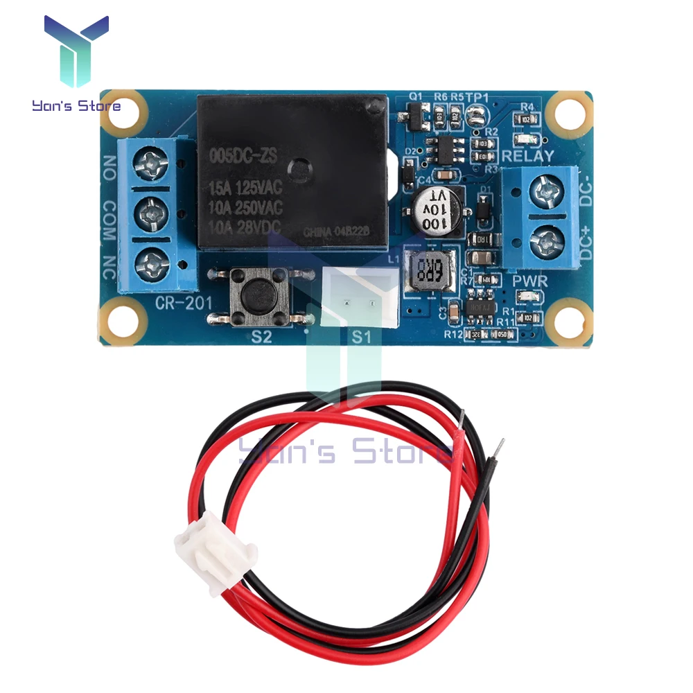 1Pcs-1-Channel-DC-5-28V-Latching-Relay-Module-Single-Key-Bistable ...