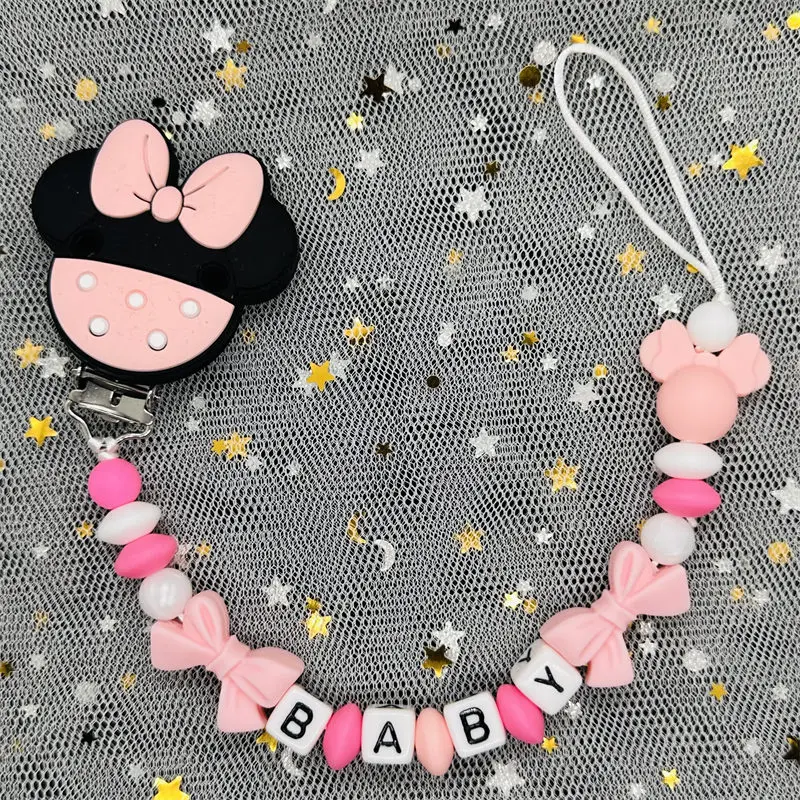 1Pcs-Customized-Name-Baby-Pacifier-Clips-Chain-Silicone-Beads-Teether ...