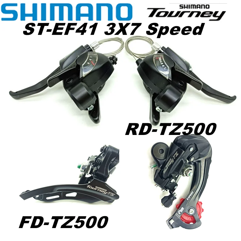 Shimano-ST-EF41-Bike-Shift-Brake-Lever-3x7-Speed-RD-TZ500-Bike-Rear ...