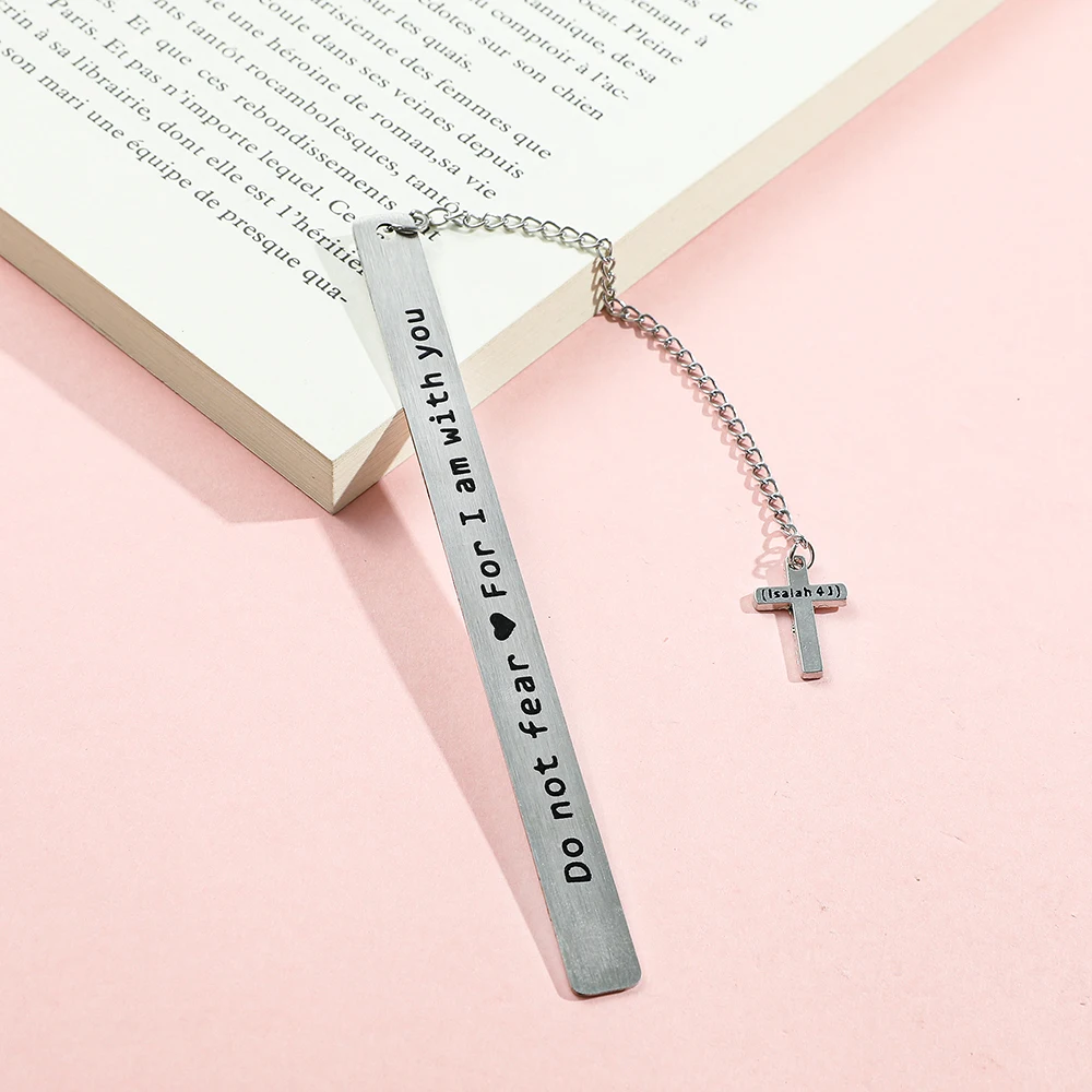 Compact and simple text bookmark with pendant, student birthday gift or ...