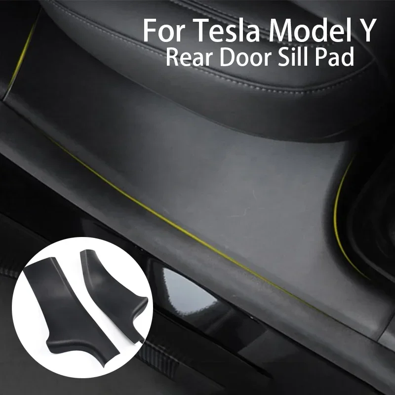 For-Tesla-Model-Y-Rear-Door-Sill-Pad-Protective-Guards-Cover-Threshold ...