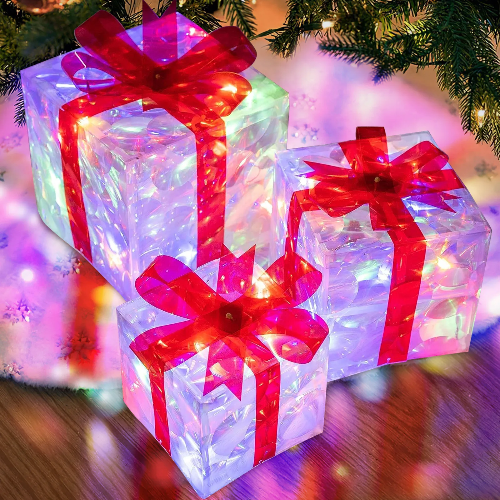 Set-of-3-Christmas-Lighted-Gift-Boxes-100-LED-Transparent-Lighted-Boxes ...