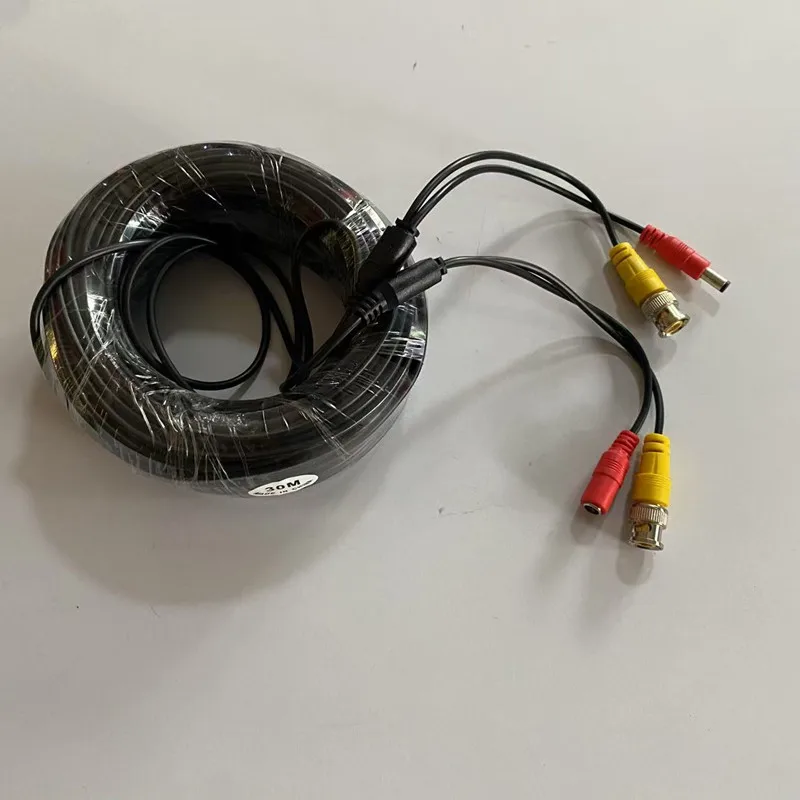 2 in 1 BNC CCTV Cable BNC+DC Connector 5M/10M/20M/30M Coaxial Video ...
