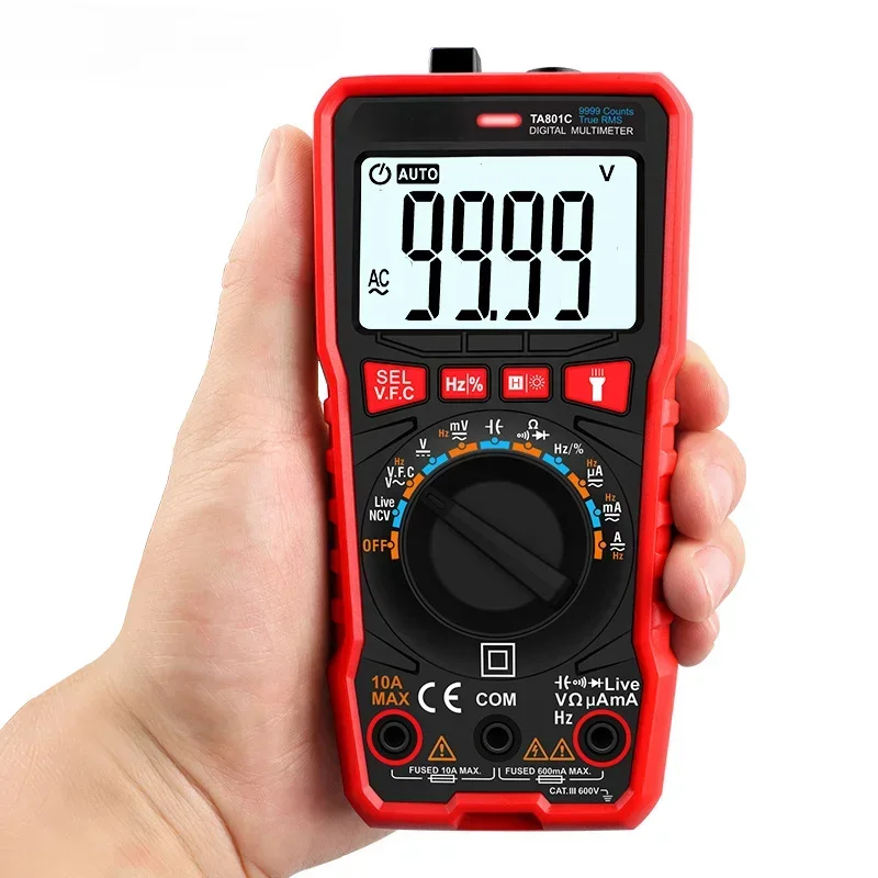 Digital-Multimeter-TA801C-Automatic-Pocket-Multi-function-Digital-Display-Ammeter-Household ...