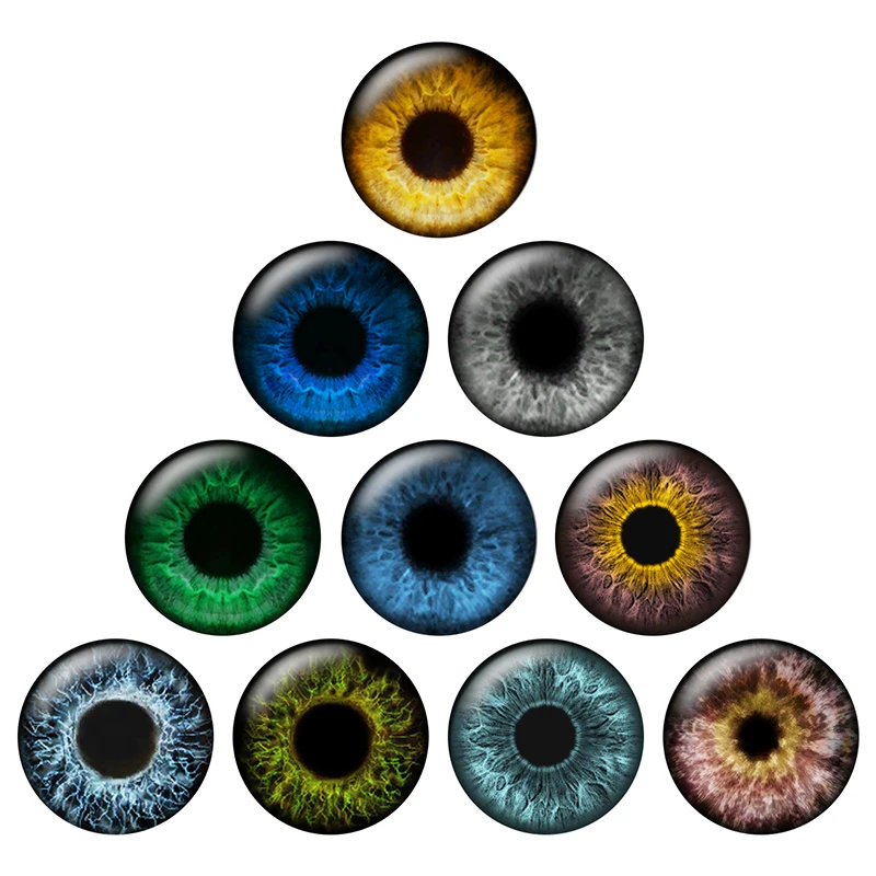 24 Stks/zak Pop Leerling Ogen Chips 14Mm Super Dunne Glazen Oog Voor ...