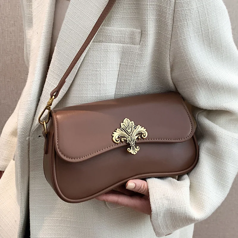 2022 Texture Bag Women's New Simple One shoulder Crossbody Small Square ...