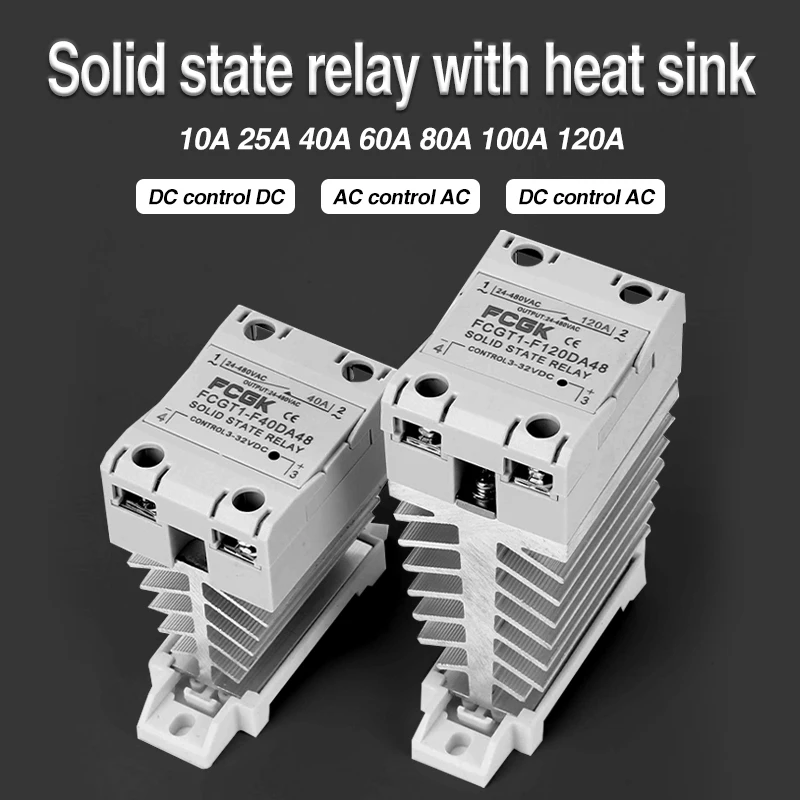 10A-25A-40A-60A-80A-100A-Single-Phase-Slim-SSR-Solid-State-Relay-With ...