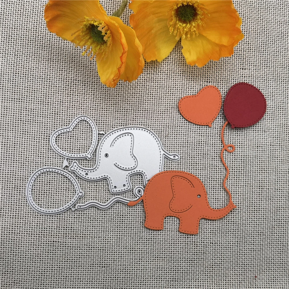 Elephant Metal Cutting Dies Stencils For Diy Scrapbooking Decorative ...