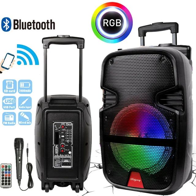 3000 Watts Wireless Portable Party Bluetooth Speaker With Microphone ...