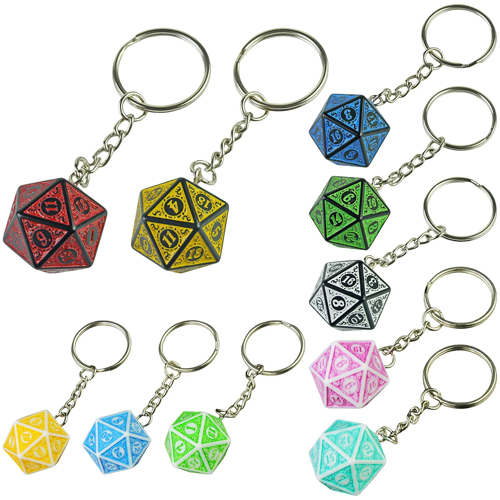 Polyhedral-Keychain-Funny-Acrylic-D20-Dice-Key-Ring-for-Women-Men ...