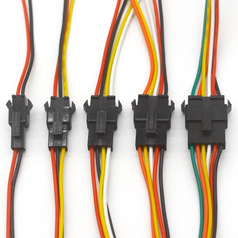 5pair-100pairs-3pin-4pin-5pin-6pin-JST-LED-Connectors-Male-And-Female ...