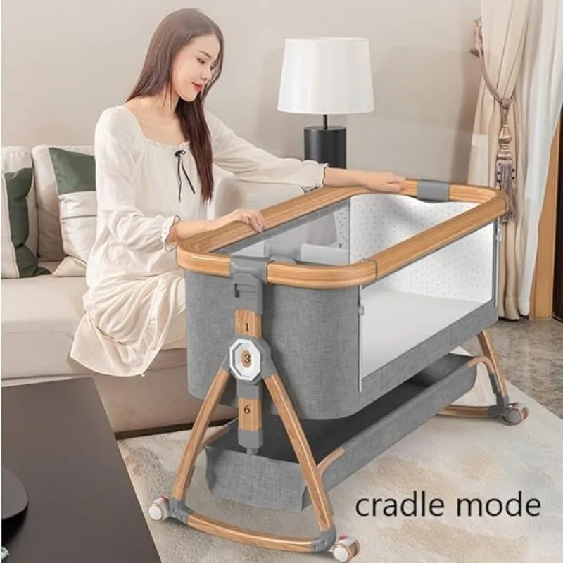Die-Cast-Foldable-Baby-Crib-Movable-Portable-Cradle-Bed-Load-bearing ...