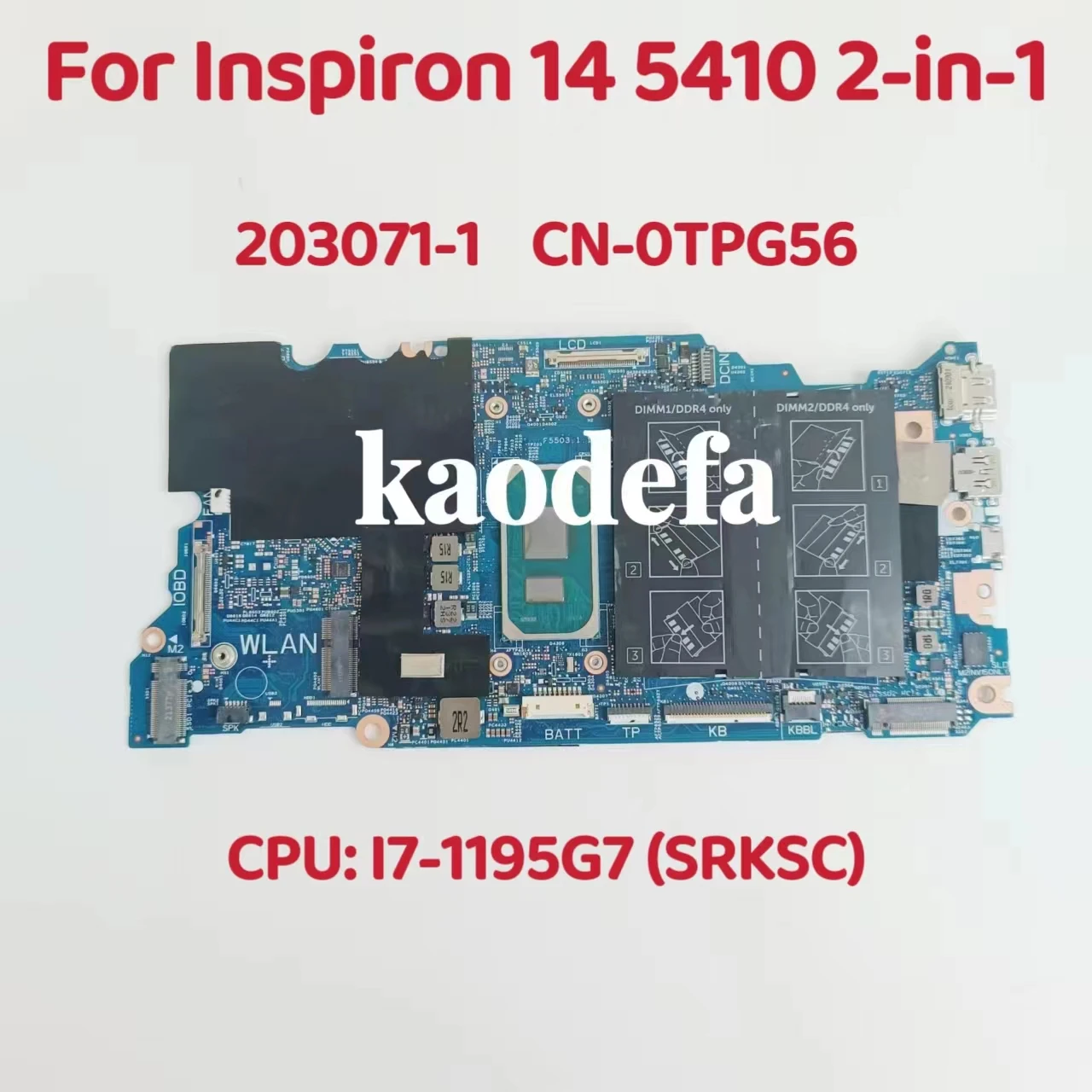 203071-1 Mainboard For Dell Inspiron 14 5410 2-In-1 Laptop Motherboard ...