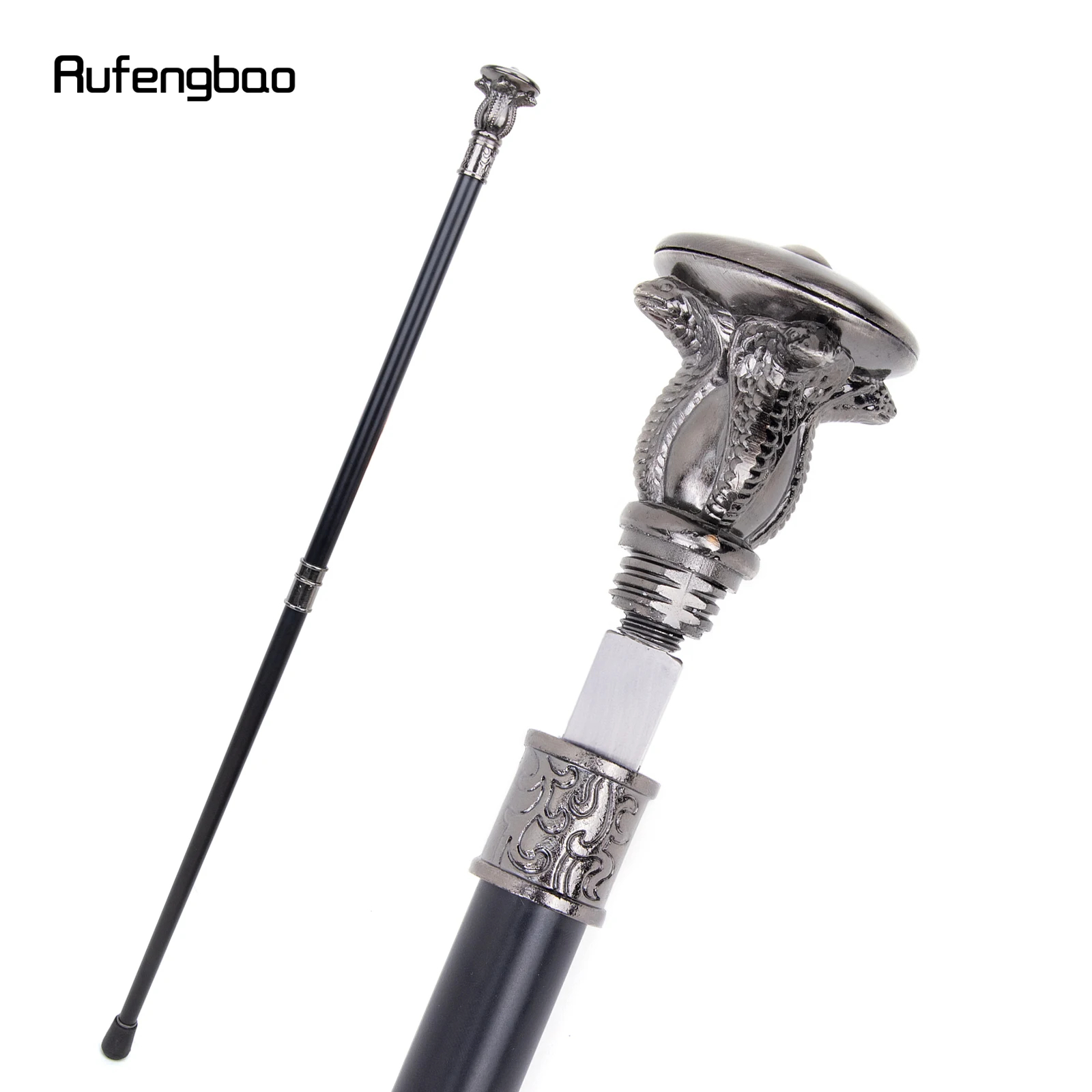 Four Head Snake Pharaoh Walking Stick Fashion Cane Plate Cosplay ...