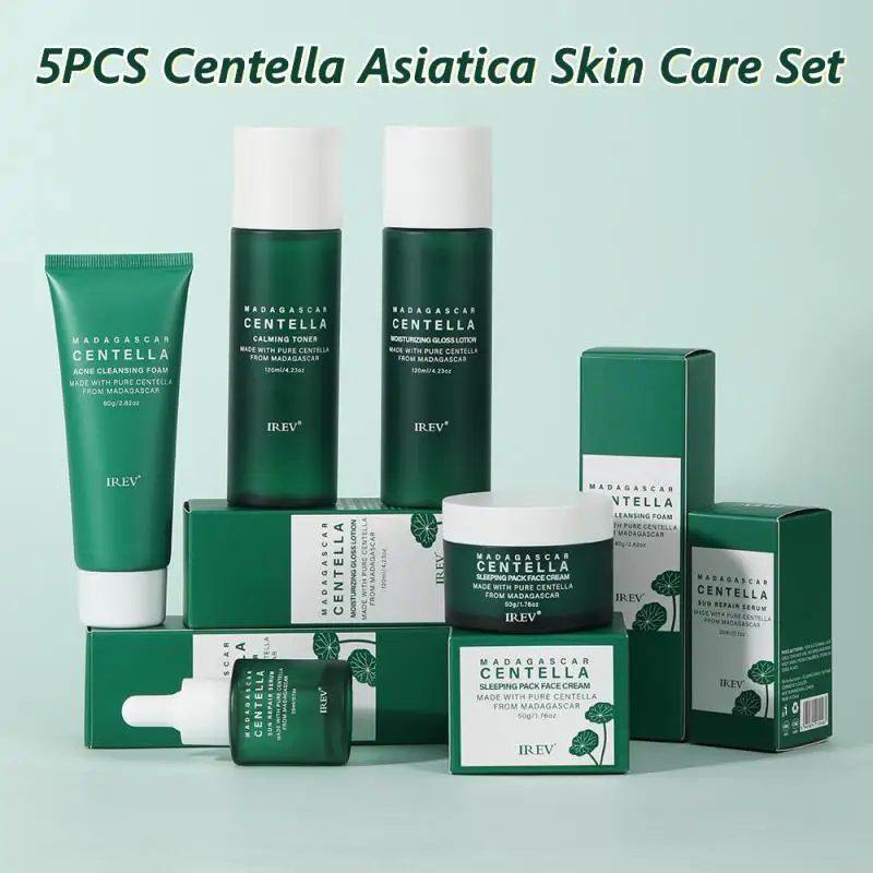 5-Piece-Set-Centella-Asiatica-Extract-Skin-Care-Essence-Cleansing ...