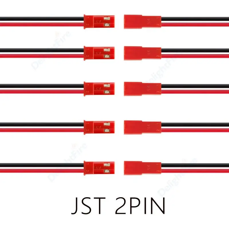 JST 2Pin Male Female Connector Wire JST 2P Plug Jack 22AWG DIY 전기 케이블 ...