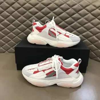 High Quality Cowhide Stitched Bone Shape Unisex Sneakers Amiris Women ...