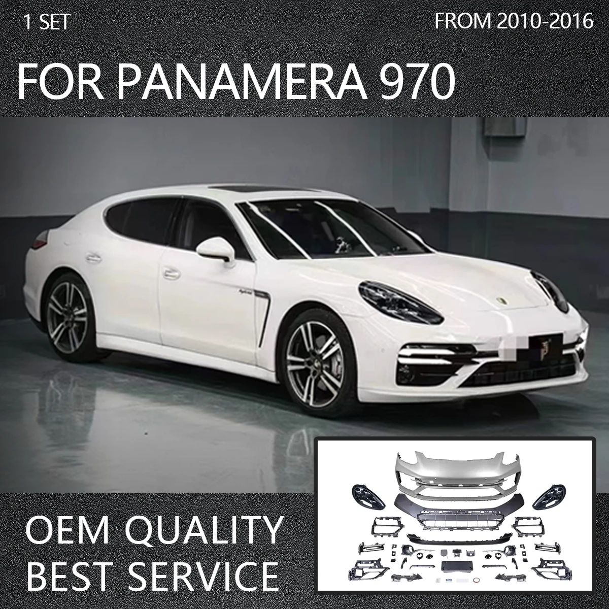 Car-Accessories-Front-Bumper-For-Porsche-2010-2016-Panamera-970-Upgrade ...