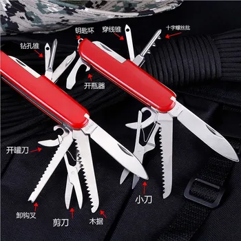 New Folding Knife 5/7/9/11/30 Functions Swiss EDC Multi Tool Army ...