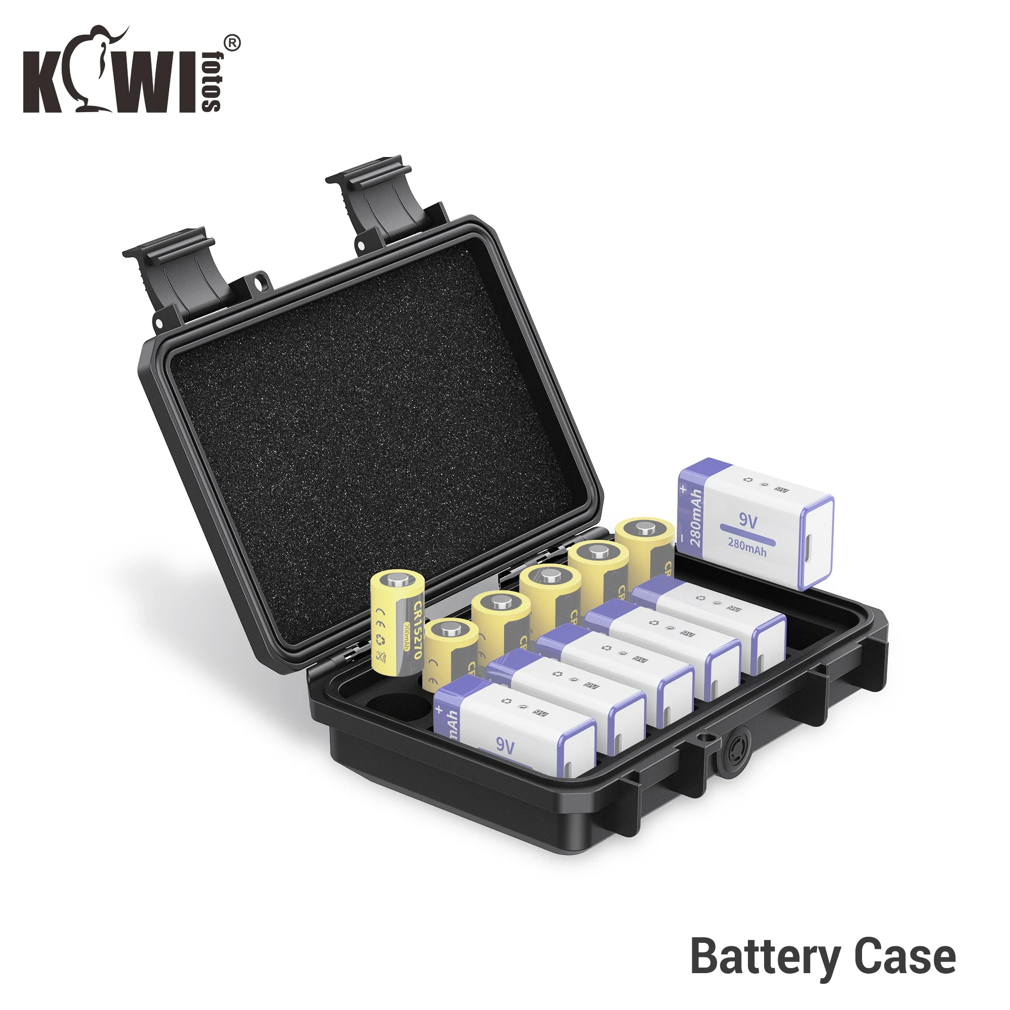 12-Slots-9V-CR123-CR123A-Lithium-Battery-Organizer-Case-IP67-Waterproof ...