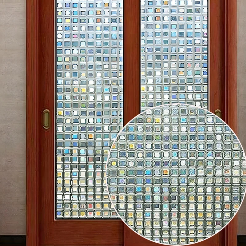 Mosaic Rainbow Window Film 3d Privacy Window Stickers for Home Static ...