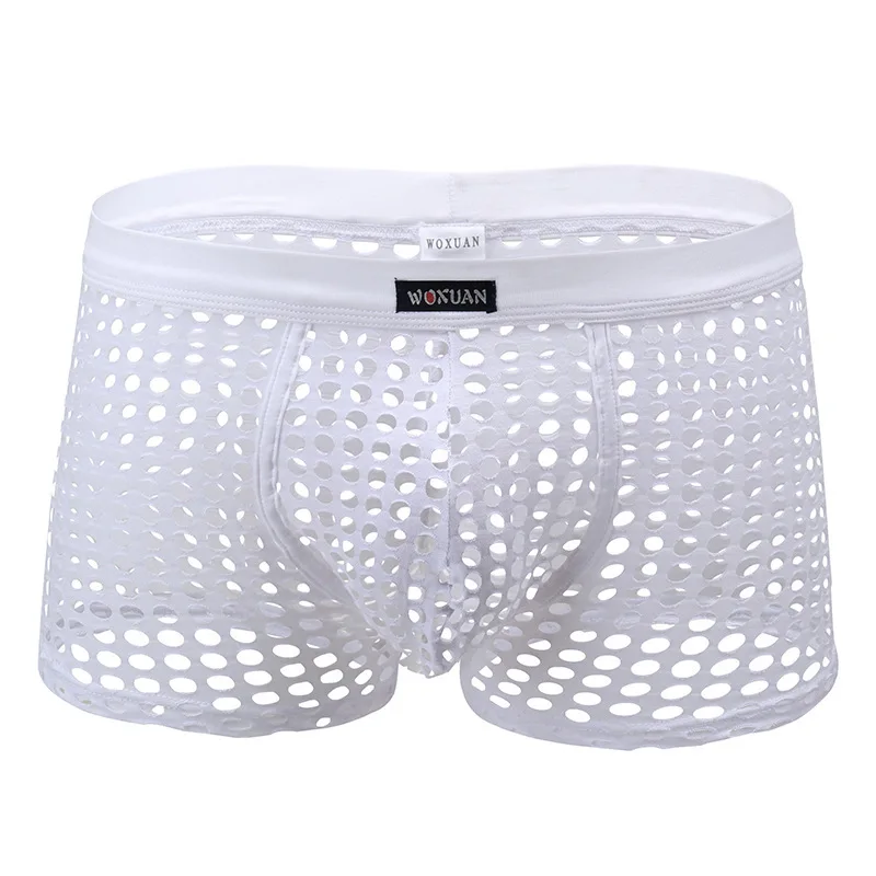 Transparent Sexy Boxers Underwear Men Mesh Erotic Boxershorts See ...
