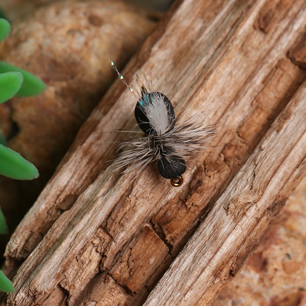3PCS/6pcs Fly Fishing Flies Dry Fly Black Foam Ant for Riverine Trout ...