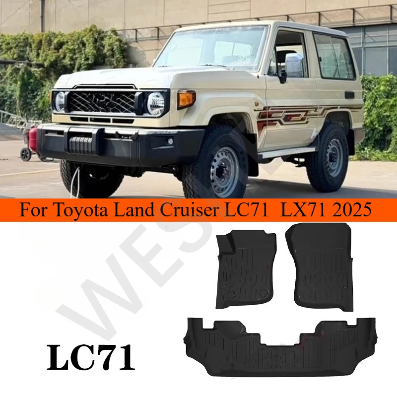 For Toyota Land Cruiser LC71 LX71 2025 Three-door TPE Trunk Pad Wear ...