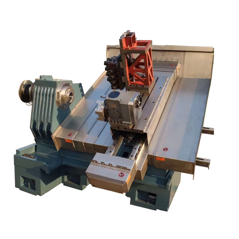 Cnc-Lathe-Machine-Frame-Metal-Horizontal-Spindle-High-Precision-Turning ...