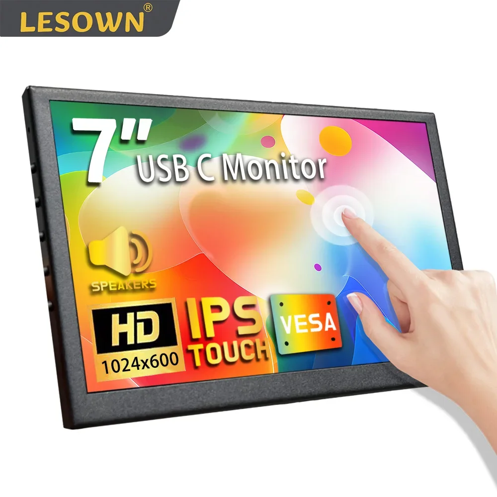 LESOWN-mini-Monitor-USB-C-pantalla-t-ctil-LCD-ancha-7-pulgadas-IPS ...
