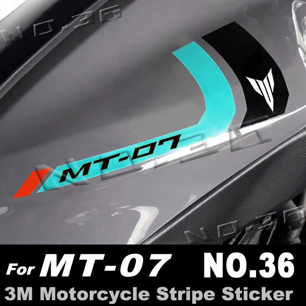 For YAMAHA MT 07 MT07 mt 07 Motorcycle Fuel Tank Stripe Sticker 3M Logo ...